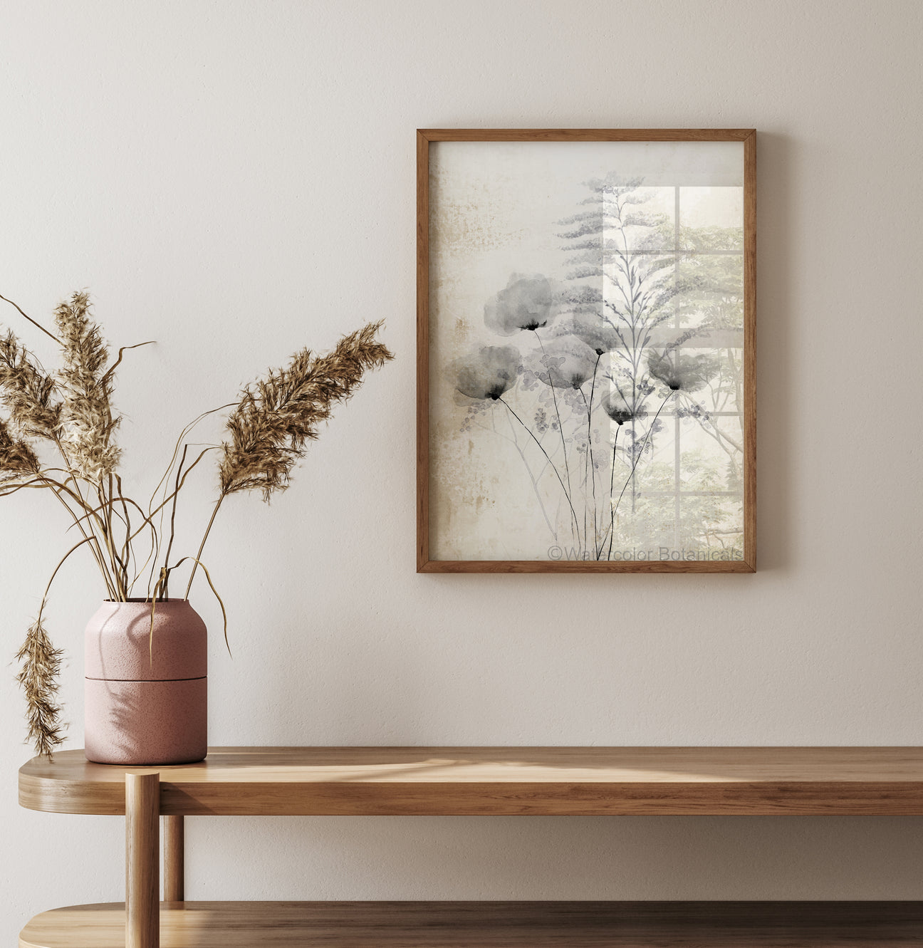 Modern farmhouse botanical set of 3 prints – Watercolor Botanicals